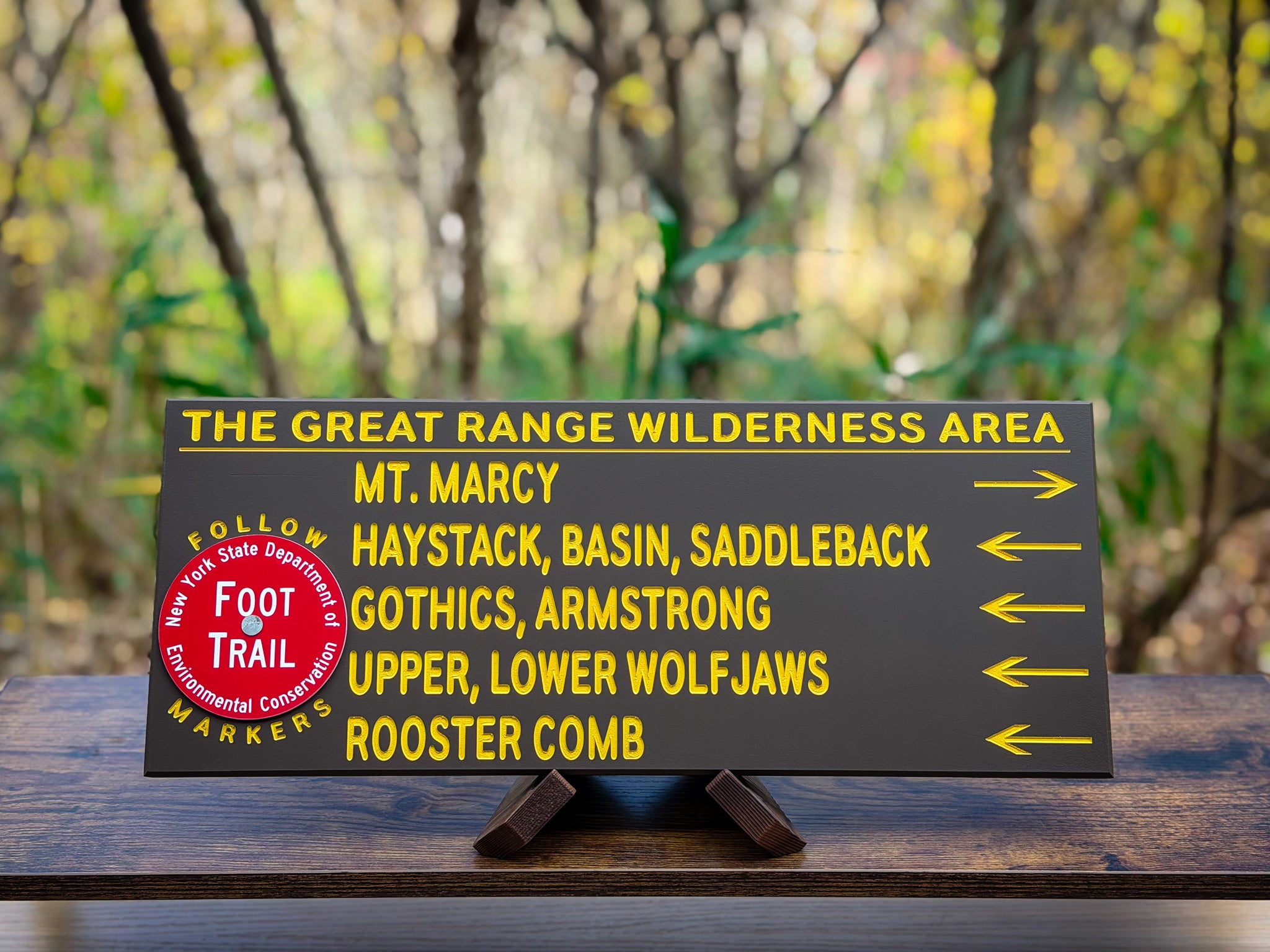 The Great Range Trail Sign – Rooted in Upstate
